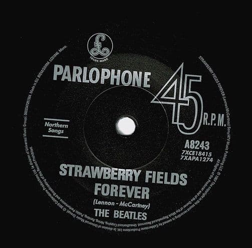 THE BEATLES Strawberry Fields Forever Vinyl Record 7 Inch Parlophone 2019